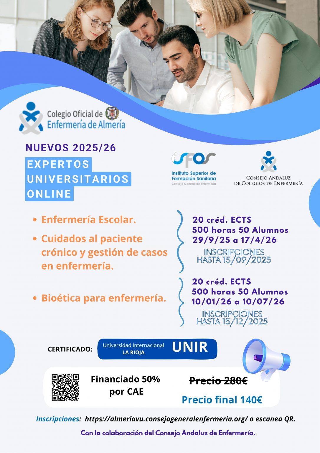 Experto Universitario 2025 - Colegío Oficial de Enfermería Almería